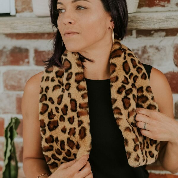 Ocelot Faux Fur Neck Wrap - Annabel Trends